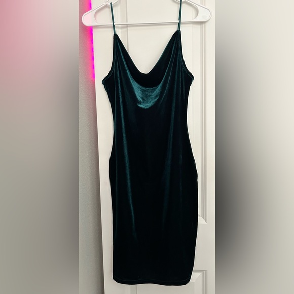 SHEIN | Dresses | Used Only Once Is Green Velvet | Poshmark